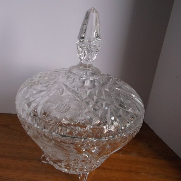 None | Accents | Heavy Lead Crystal Glass Candy Dish | Poshmark